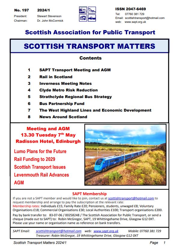 Newsletter - Scottish Association for Public Transport